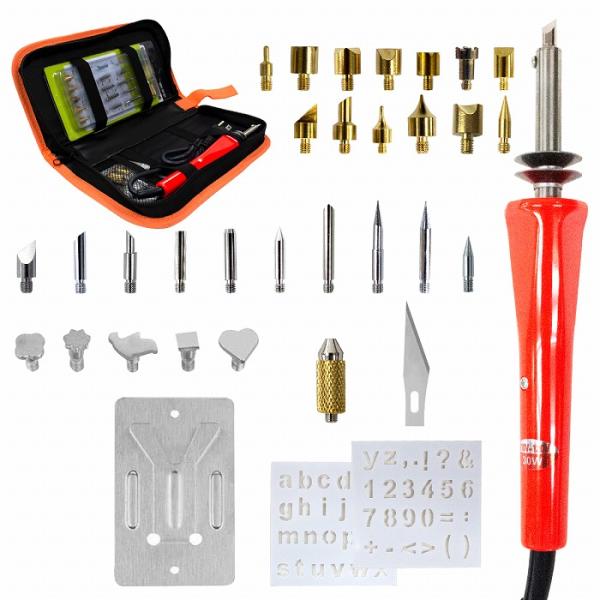 ウッドバーニングセット【多用途】・木目焼きキット。画像転写、ステンシルカット、レザーカット、ハンダ付け、ペーパークラフト、ホットスタンプ、布地のエンボス加工など、さまざまなデザインを作成できます。それは薪燃焼の初心者や専門家を含むすべてのス...