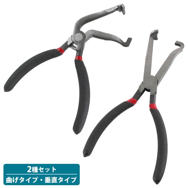 車やバイクの整備・電装系のDIYに欠かせない、配線カプラー専用の取り外し工具セット（曲げタイプ・垂直タイプ）です。狭い箇所や奥まった場所でも作業が可能です。ツメをピンポイントで押さえられる先端形状なため、カプラーを傷つけることなく、スムーズ...