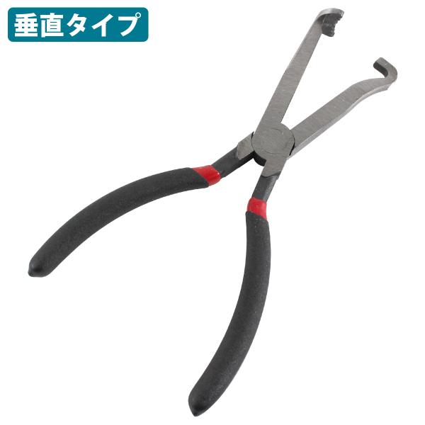 車やバイクの整備・電装系のDIYに欠かせない、配線カプラー専用の取り外し工具（垂直タイプ）です。狭い箇所や奥まった場所でも作業が可能です。ツメをピンポイントで押さえられる先端形状なため、カプラーを傷つけることなく、スムーズに脱着できます。