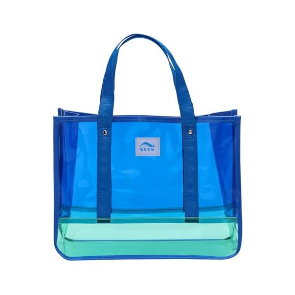 summer casual styleブルー/縦約24cm、横約34cm、マチ約13cm/Sayu-swim-bag・Color:ブルー・撥水性に優れてビニールのプールバッグは撥水性に優れていることが特徴です。濡れたままの水着やタオルを入れ...
