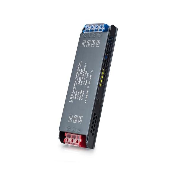 24V-300W/-/-・Color:24V-300W・パッケージ個数:1・仕様入力電圧:100~265V、出力電圧：24V、出力電流:12.5A、最大出力:300W サイズ：20.5cm*5cm*2.3cm 、重さ：0.2kg・超薄型・コ...