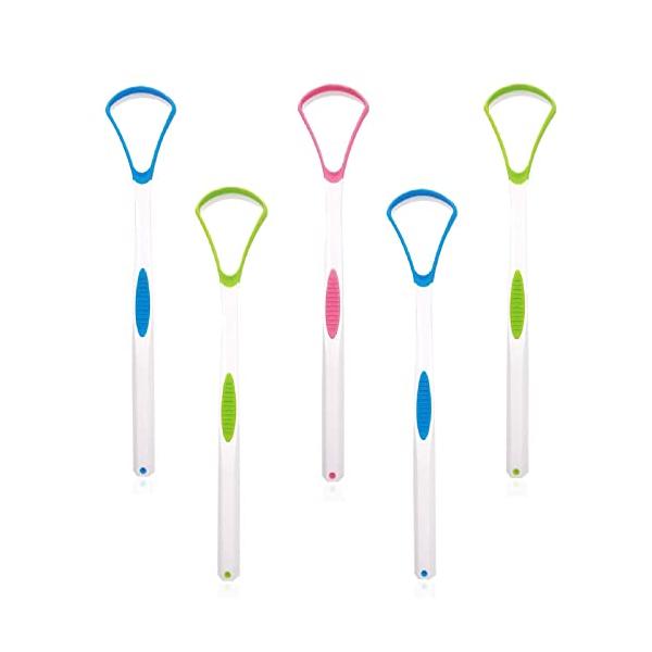 ブルー/5本セット/-・Size:5本セット・パッケージ個数:1・商品内容5本 舌専用ブラシ（2本青い+2本グリーン+1本ピンク），重：80g，サイズ：約17.5*3cm。・素材構成シリコン製の舌クリーナー、柔らかくて気持ちい。 シリコン製...