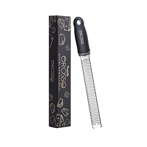 ・ブラック  ・・Color:ブラック・2021年2月リニューアル！ お客様の声を聞き、改良に改良を重ね、更におろしやすくなりました。 0.1ｍｍ単位で刃の角度を調整したこだわりのブレードは、ハードチーズ、生姜、ニンニク、チョコレート、柑橘...