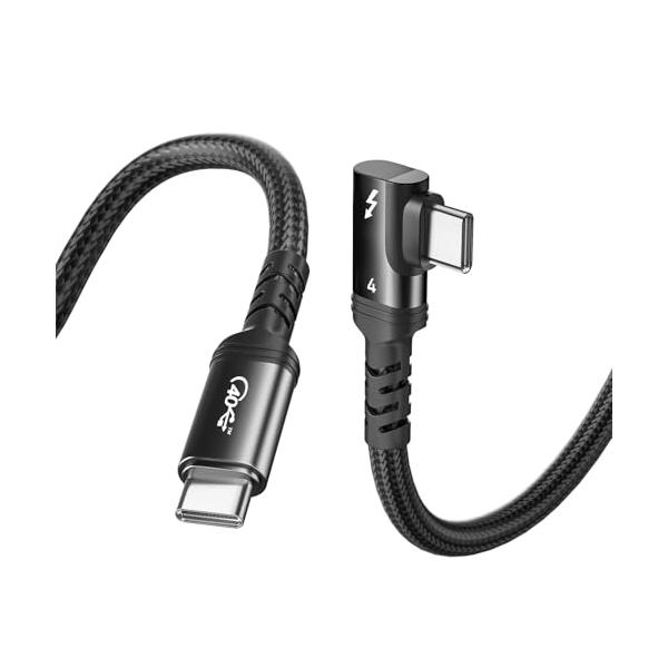 ブラック/0.5m/-・Size:0.5mColor:ブラック・パッケージ内容：TypeC &amp; TypeC Thunderbolt 4 ケーブル L字型（1本セット0.5m ブラック）・240W急速充電：最大240Wのフルスピード充...