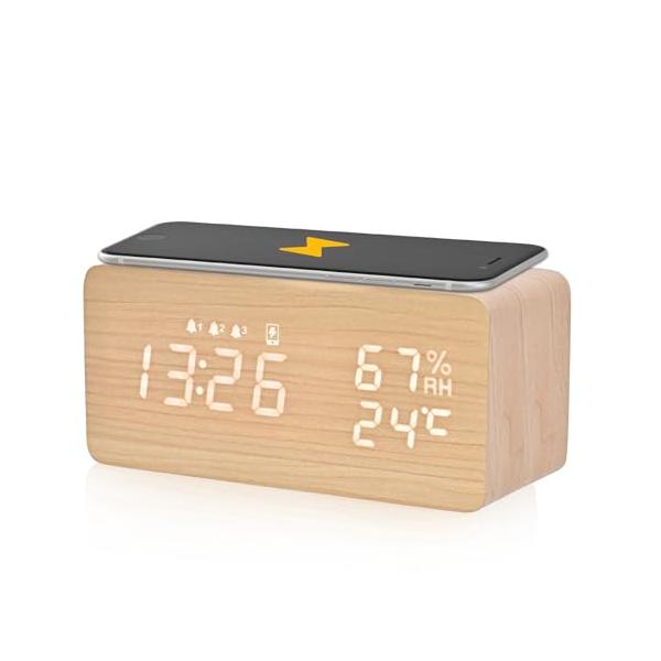 モダンベージュ/One Size/-・Color:ベージュ・QIワイヤレス充電Qi受電技術を搭載したワイヤレス目覚まし時計で、本体に置くだけでQi対応端末やQi対応カバー付きスマホを充電できます。 注: 購入する前に、お使いの携帯電話が Q...