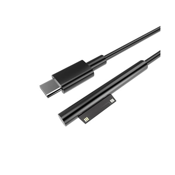 注意ご注文前に、ご使用のPD充電器を確認し、仕様に「15 V/3 A」およびUSB-Cポートが45 w以上と記載されていることを確認してください。アップル用とUSBポート充電器には対応していません。・広範な互換性この曲面ケーブルはマイクロソ...