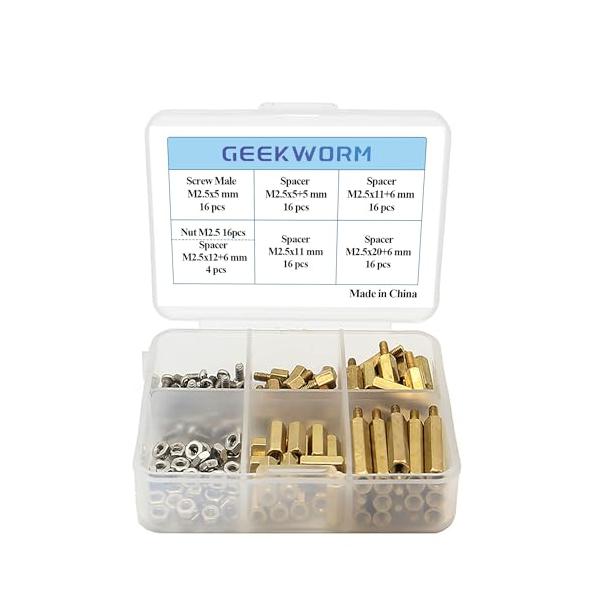 ゴールド/M2.5/-・適用対象： Raspberry Pi 5 / 4 B / 3 B+ / 2B / Zeroに適用します。注意スペーサー/ネジ/ナットの直経*長さを示すMに続いている数字は単位がmmです。 例：M2.5 * 5 mmス...