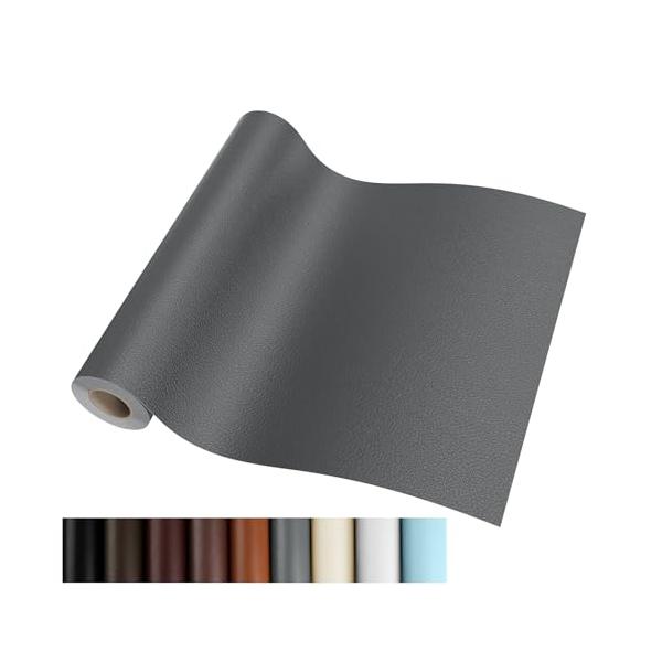 ダークグレー/40*150CM/2024・Size:40*150CMColor:ダークグレー・高品質な補修シール：この補修シートはPVC材料を使用し、柔らかさと厚みを兼ね備えています。長寿命の接着剤を使用し、高価な革家具や車のシートを簡単に...