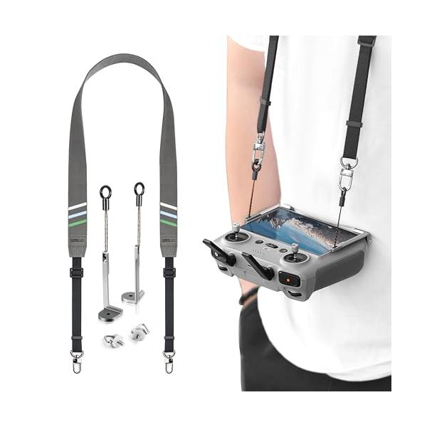 ネックストラップ1/-/-・適用機種：DJI対応RC 2/RC/RC PROリモコン専用に設計されたストラップ。Mini 3/Air 3S/Neo/Mini 4 proおよびその他のドローンと互換性があります。・ハンズフリー：RC 2リモコ...