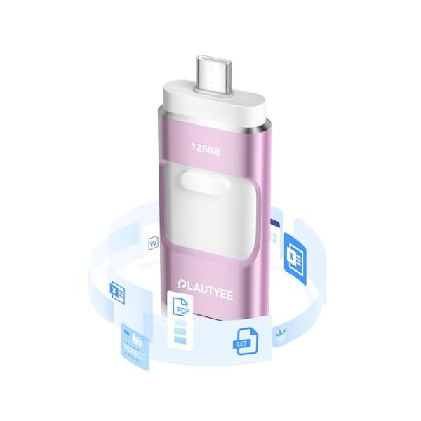 紫/専用アプリ不要128GB/OTG50C・Size:専用アプリ不要128GBColor:紫・????「アプリ不要-アダプタ不要、最新グレードアップ！」当社のUSBメモリは専用アプリが必要なく、スマホに付属の「アルバム」を使用するだけでデー...
