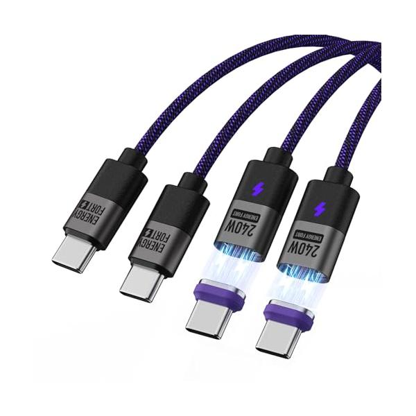 -/-/1.8m*2本+端子*3個(Type-C)・Model:1.8m*2本+端子*3個(Type-C)・マグネット式充電＆片手充電 従来のUSB充電ケーブルと比べ、このマグネットUSBケーブルは、充電ケーブルの先端にマグネットを採用して...