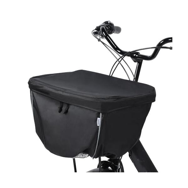ブラック/-/11757-ブラック・Model:11757-ブラック・便利な2段式ファスナーを開けて高さを伸ばせる2段式のカゴカバー。高さのある荷物を運びたいときに、容量を自由にアップできます。また、ファスナーでしっかり閉まるので、飛び出し...