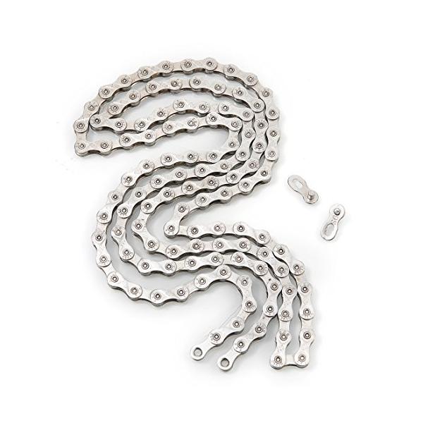 ・シルバー  ・・Color:シルバー・シマノ、スラムなどの多種類変速システムに適用し、ミッシングリンク付き。・マンガン鋼が採用され、焼入れで生産し、耐久で磨きに耐え、引張り強度が高いです。・表面はクロムメッキ防錆処理で、塩水噴霧テスト９レ...