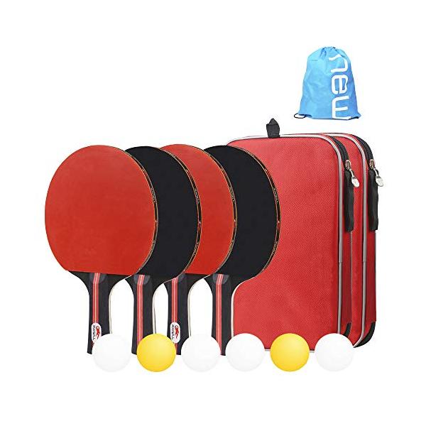 ・黒（組み合わせセット）  ・・Color:黒（組み合わせセット）・年末、年始など家族や友人が集まるこれからのシーズンにピッタリなアイテムです。 子供から大人までみんな大好きな卓球が家の中で簡単にする事ができます。・純木7枚合板のラケットで...