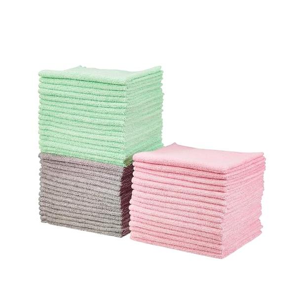 48枚グリーン グレー ピンク/48枚/CW190449C・Size:48枚Color:グリーン グレー ピンク・パッケージ個数:1・自動車の外装や内装、電子機器、眼鏡、スクリーンなどの塗装面や繊細な表面を拭くための非研磨マイクロファイバー...