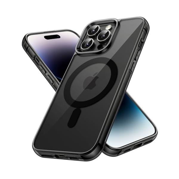 ブラック/-/3852B・Color:ブラック・[互換性] iPhone 14 Pro (6.1インチ)用に特別に設計されています。38個のマグネットを内蔵し、すべてのMagSafeアクセサリーに対応できるクリアケースです・[強力な磁気吸着...