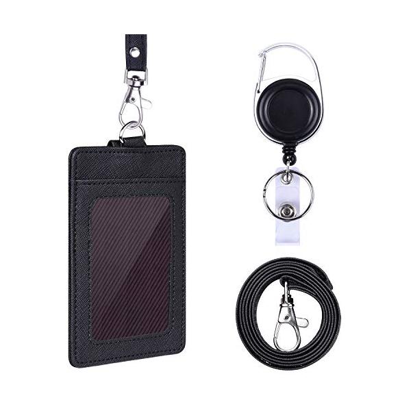 ブラック/縦型/-・Color:ブラック・パッケージ個数:1・サイズケース本体：約7.2x11cm 透明窓部分：約4.9x7.2cm ネックストラップの長さ：約48cm リール紐の長さ：最大60cmまで・材質ケース本体＋ネックストラップ：P...