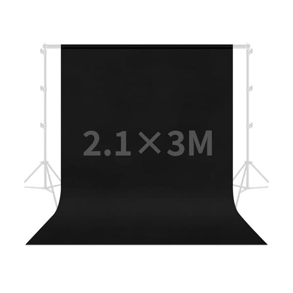 ブラック/210×300CM/-・Color:ブラックSize:210×300CM・■シワが付きにくい背景布高品質のポリエステル素材を採用しているので、コットン生地よりもシワが付きにくいです。優れた耐久性が特長です。日常使用においても形状が...