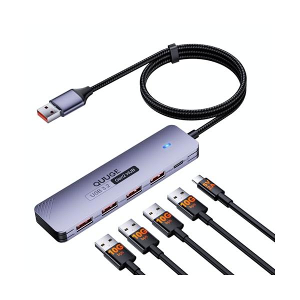 USB to 10G 4A・10W給電-/-/QA501・Style:USB to 10G 4A・10W給電・10G時代の到来最新の USB 3.2 Gen 2 規格に対応したこの USBハブ は、データ転送速度最大10Gbpsを誇ります。...