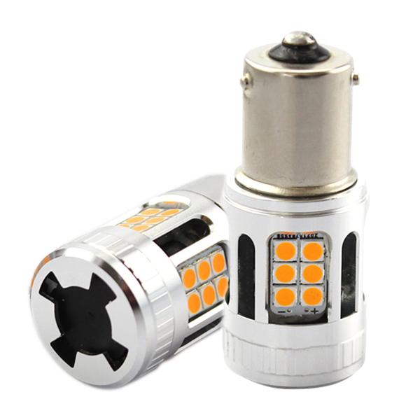 ・ S25 BA15S P21W LED(アンバー) ・・Size:S25 BA15S P21W LED(アンバー)・爆光 高輝度 拡散照射仕高輝度美光照射の2020SMD LED素子24連搭載。超拡散レンズ（全カバー）付きで照射距離を伸ば...