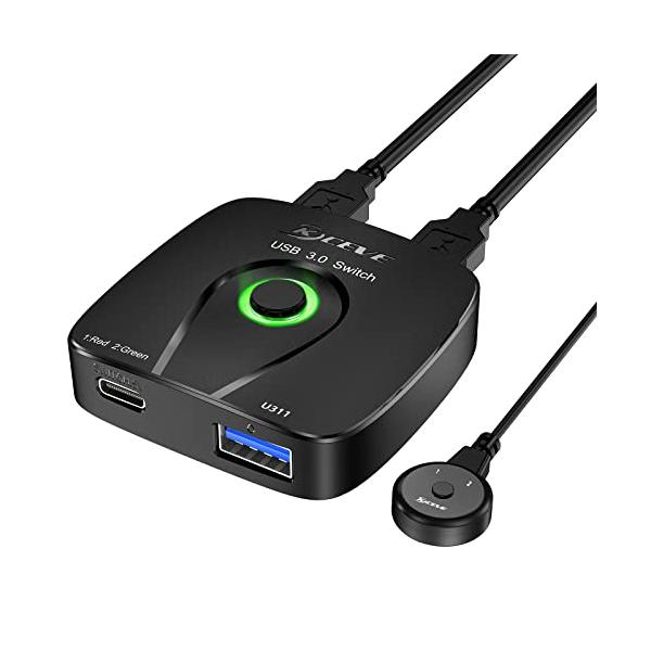 USB3.0 - 2 入力 1 出力ブラック/-/KCU311JP01・Style:USB3.0 - 2 入力 1 出力・USB3.0切替器 PC2台用このUSB 3.0 切替器は、2台のパソコンで、1セットのキーボード、マウスなどのUSB...