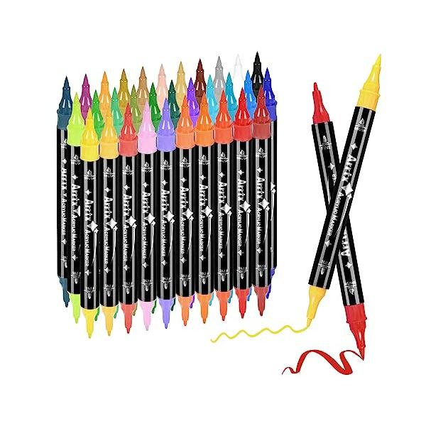 細字筆・細字 32色/-/-・Color:筆・細字 32色・??様々な素材に描けるArrtxアクリルマーカーは、紙、カードストック、金属、岩、木、プラスチック、キャンバス、布、陶器など、幅広い素材に絵を描けます。筆先はブラシであり、絵を描く...