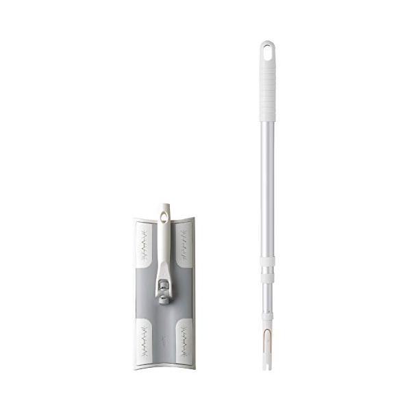 03:3段伸縮柄&amp;フローリングワイパー ヘッド01:ホワイト/約2.7×2.7×52~100cm/192519・Color:01:ホワイトStyle:03:3段伸縮柄&amp;フローリングワイパー ヘッド・パッケージ個数:1・ワイパ...