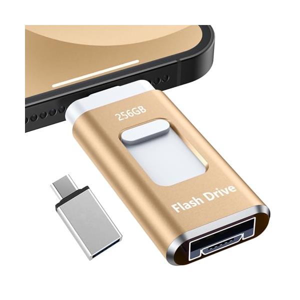 ゴールド/アプリ不要256GB/OTG-UD11・Size:アプリ不要256GBColor:ゴールド・従来品への飛躍！専用アプリ不要・多機能実現最新技術で開発したUSBメモリでアプリなど面倒な設定は一切無し、iOS システムに付属のファイル...