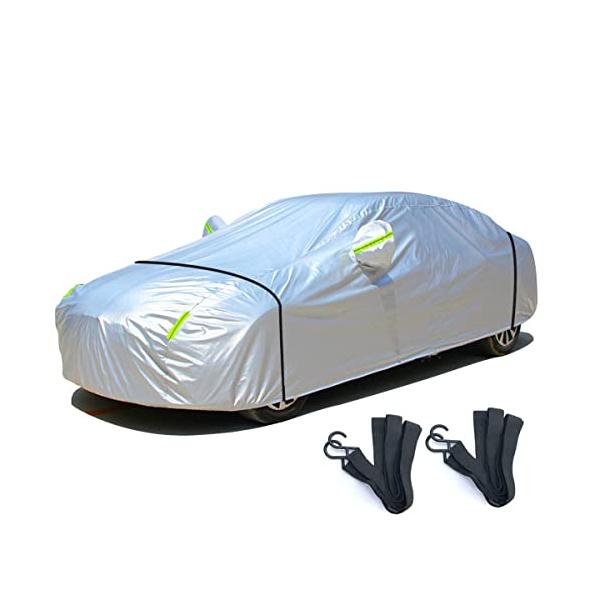 シルバー/自動車3L:470×180×150cm/-・Size:自動車3L:470×180×150cm・防水性アップLINFENボディカバーは260T防水生地を採用し、耐水圧は3000PAで、普通の170T、190T材料と比べると、耐水性は...