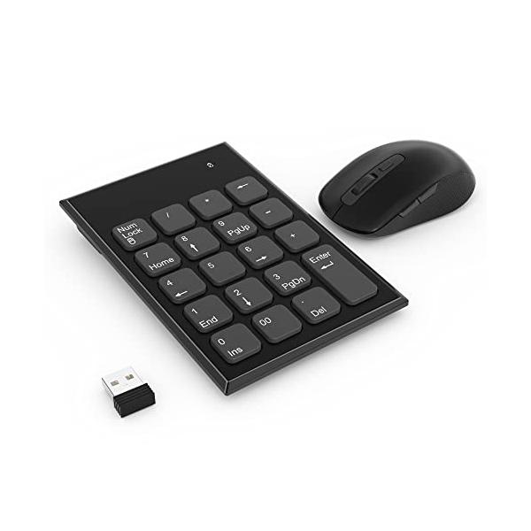 2.4GHz USBレシバー無線接続マウスの底に収納スペースに入った一つだけのusbレシバーが、2.4GHzワイヤレスでテンキーとマウスをPCに接続します。プラグアンドプレイ、ドライバーをインストールする必要なく、最大10Mの動作範囲の内に...