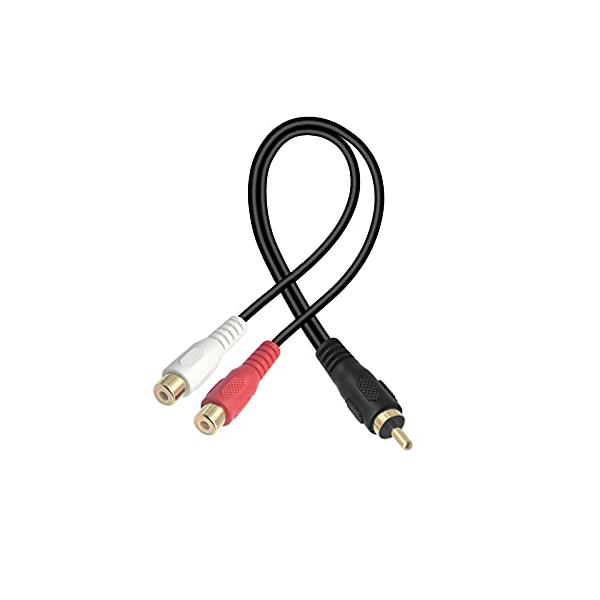 黒、白、赤/1本/-・機能：1RCAオスー2RCAメス変換ケーブルです。モノラル音声信号をステレオ左・右に転換できる。・高品質：28AWG無酸素銅線芯は高効率の信号伝送を実現して、質の高いサウンドを提供する。エコ材料のPVC外被は柔らかく丈...