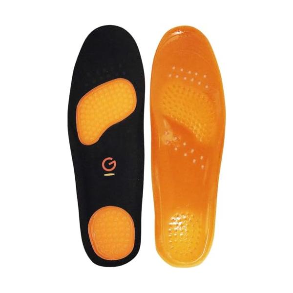 インソール黒、オレンジ/M/-・Color:黒、オレンジSize:M・パッケージ個数:2・衝撃吸収Gゼロクッションから新商品「Gゼロインソール」が登場！体圧を分散し、衝撃を吸収！ 体の重心バランスが取りやすいインソール。・負荷軽減ジェルでつ...