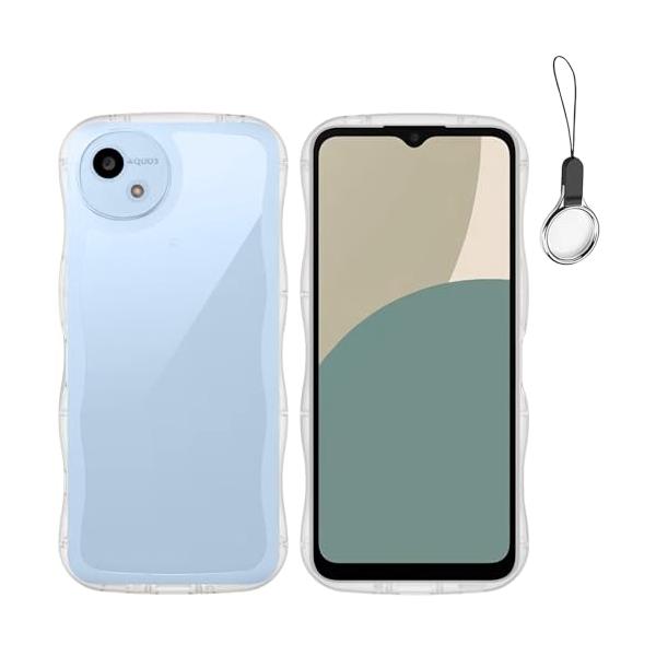純透明/Wish4/AQUOS Wish 4・Size:Wish4Color:純透明・SHARP AQUOS Wish4対応ご購入前に、お使いの携帯電話の正しいモデル/サイズしてください。HILEGENER可愛いソフトTPU波状エッジソフト...
