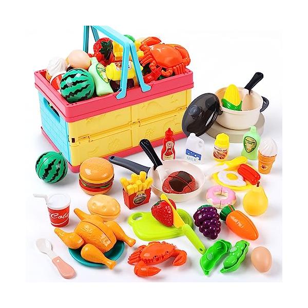 ?代-/48点/HF6005・Size:48点・豪華な48点おままごと セットこのおままごとセットは、豊富な種類のリアルなフードがあり、果物、野菜、そして様々な食べ物がいっぱいです。リアルなデザインで作られ、子供たちが料理をしているような感...