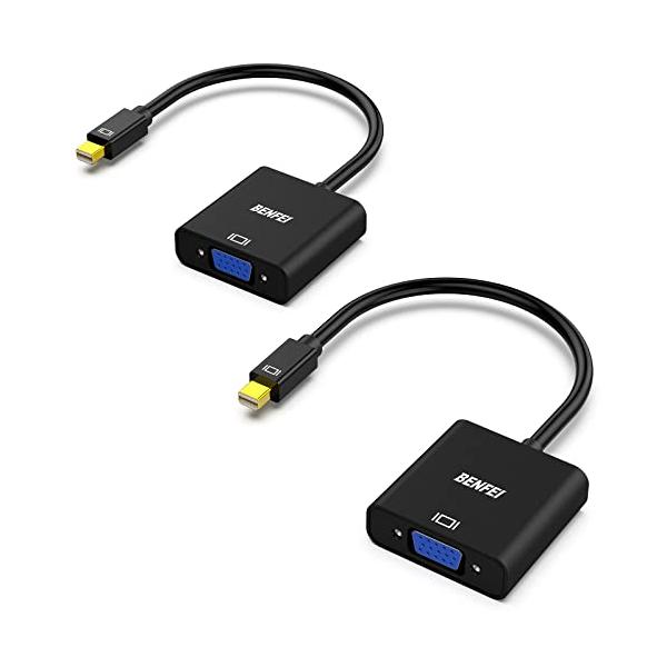 2個/1/000171black-2p・Size:1Color:2個・パッケージ個数:1・Mini Displayport（Thunderbolt）互換コンピューターをHDTV、モニター、VGAポート付きプロジェクターに接続します。これは、...