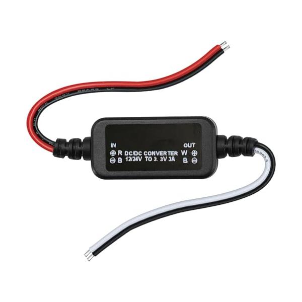 黒（くろ）-12/24V to 3.3V 3A 7S/-/12/24V to 3.3V 3A 7S・Color:黒（くろ）-12/24V to 3.3V 3A 7S・パッケージ個数:1・DC 8-30Vを3.3V 3Aに変換する電圧コンバー...