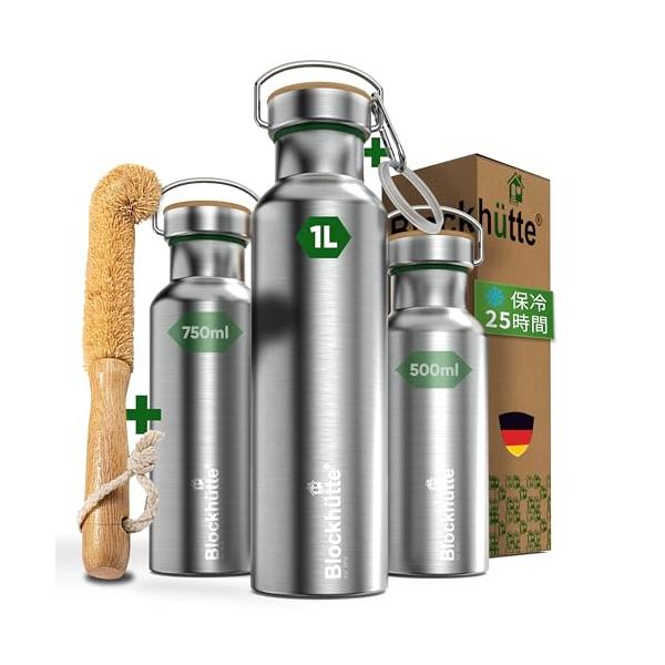 マグシルバー/1000 ml/B-TFL-1000ml・Color:シルバーSize:1000 ml・パッケージ個数:1・13時間保温・25時間保冷｜BlockShield真空断熱技術独自のBlockShield真空断熱技術搭載の1リットル...