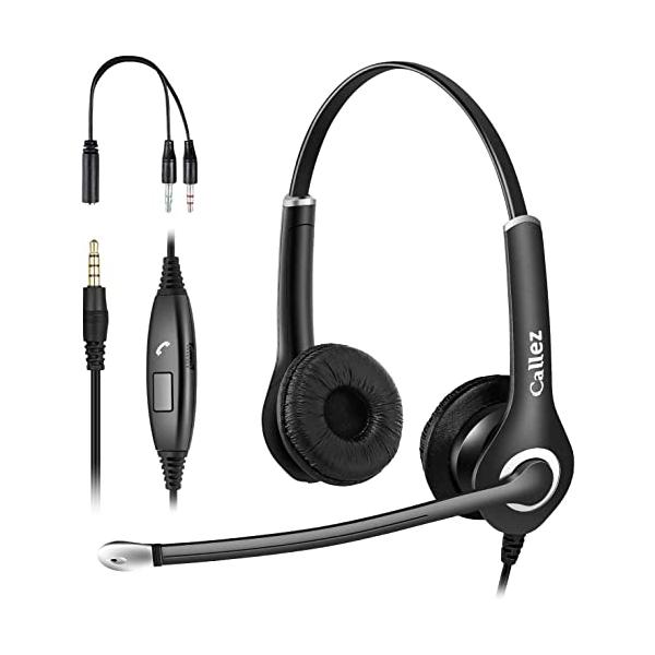 ブラック/3.5mm/-・Color:ブラック・「クリアな通話」：ビジネスグレードのブロードバンドパソコン用ヘッドセット、ノイズキャンセリングマイクにより、環境騒音を最小限に抑え、自然な聴力が体験でき、クリアな通話を実現できます、仕事の効率...