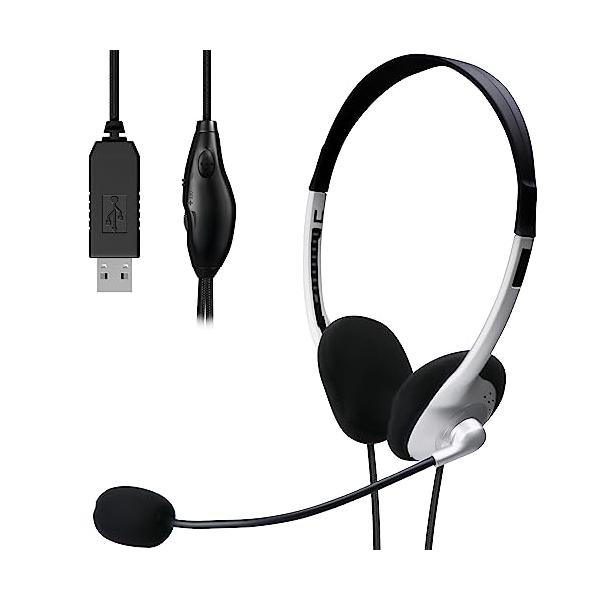 ヘッドセット単品シルバー/USB接続/HS-FBE01USV・Style:ヘッドセット単品・パッケージ個数:1・オンラインゲーム、ビデオ会議、音声チャットに適したUSBヘッドセットです。・ドライバ不要でパソコンに接続するだけですぐに使用でき...