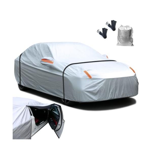 シルバー/自動車3L:470×180×150cm/-・Size:自動車3L:470×180×150cm・全天候型保護: 本製品は屋内・屋外兼用で、付属の収納バッグでコンパクトに保管です。ひっかき傷、日差し、紫外線、ほこり、雪、落ち葉、産業公...