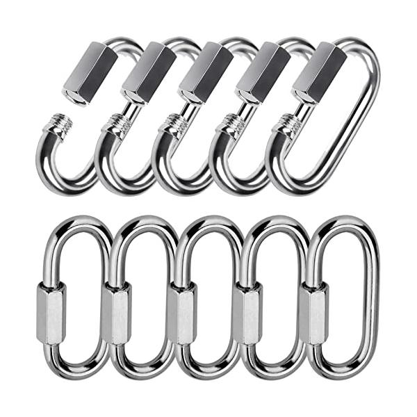 6cm 10個セットシルバー/6cm/6cm-10個・Style:6cm 10個セット・★安全耐荷重：300kg。・★商品仕様：長さ約6cm、幅さ約2.7cm、厚さ約6mm、重量約32g/個。・★材質：リングキャッチの材質はSUS304ステ...