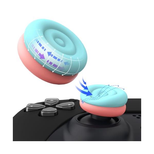 アクアブルー＆コーラルピンク/-/PJM3041・Color:アクアブルー＆コーラルピンク・性：ps5に適合、ps4と互換性あり、Xbox シリーズ X/S&amp;Xbox One&amp;Xbox One S/X&amp;Xbox El...