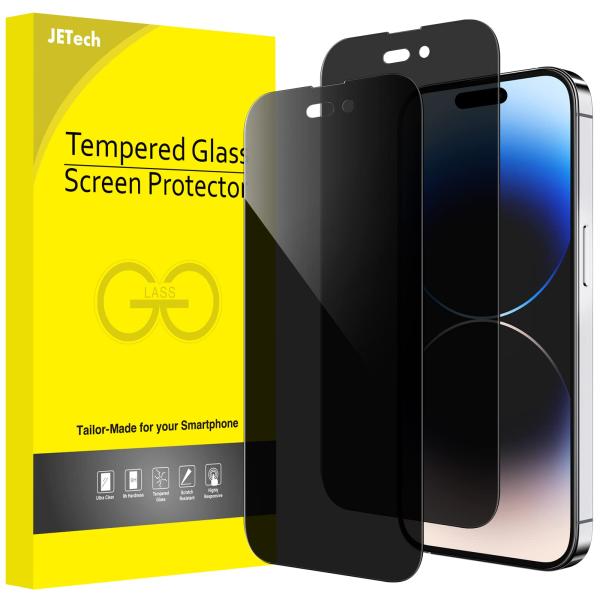 ・ブラック iPhone 14 Pro 6.1インチ 1220-・[プライバシー保護] iPhone 14 Pro 6.1インチ専用に完全に適合します。画面が真正面にいる人だけが見え、周りの人々に覗かれることを防止でき、プライバシーを効果的...