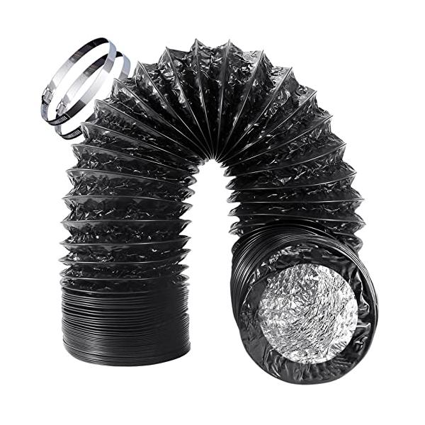 ブラック/150mm-10m/-・Size:150mm-10m・ダクトホース セット製品内容：ダクトホース＋固定用ホースバンド（贈り物）、適用ダクトファンや換気部品直径：Φ150mm、ダクトホース本体内径：153-159mm左右、ダクトホー...