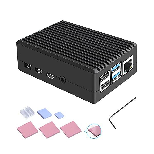 ブラック/-/-・Color:ブラック・Raspberry Pi 4 Model Bに適しています。電源付きのケースをご希望の場合は、ASIN B09FXHJCGQをご参照ください。・優れた冷却性能-金属シェルは熱を直接空気に放出するため、...