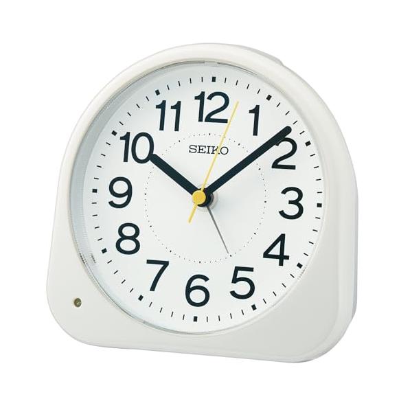 カジュアルホワイト/113×116×66mm/KR525W・Color:ホワイト・パッケージ個数:1・付属品:電池(単3アルカリ×3個)・クオーツ時計・電子音アラーム・スイープセコンド・光センサーによる自動点灯(LEDライト・OFF機能つき）
