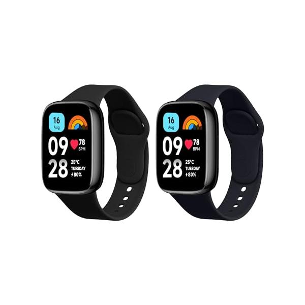黒色 / 紺色/L/-・Size:LColor:黒色 / 紺色・ぴったり: 以下のデバイスに対応: Xiaomi Redmi Watch 3 Active・リフレッシュ: あなたの古くなったスポーツウォッチの時計バンドを、このソフトTPU製...