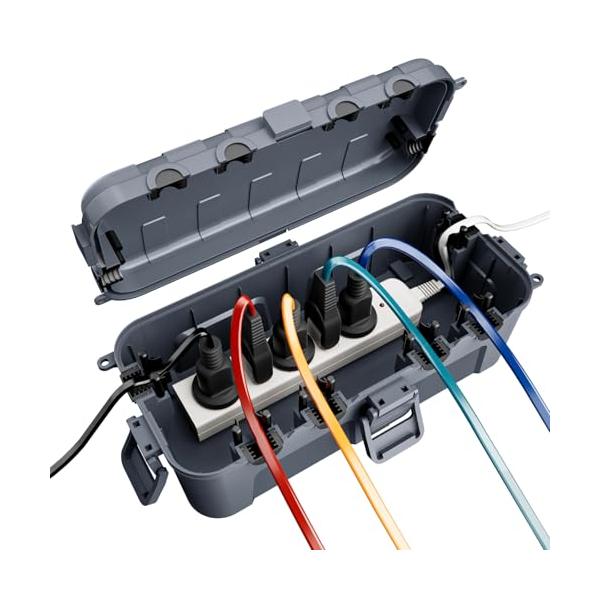 グレー/-/-・PackageQuantity:1Color:グレー・パッケージ個数:1・電源タップに対応： 259mmまでの電源タップに適合します。屋外用電源タップ、タイマーコンセント、プラグ、延長コード、大型アダプターの保護に最適です。...