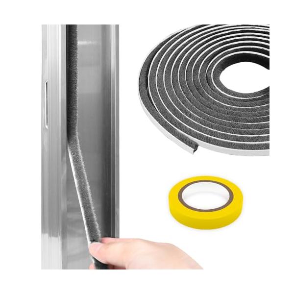 グレー9mm×10m×5ｍｍ/-/aim-Q57・Color:グレー9mm×10m×5ｍｍ・網戸、サッシの虫隙間対策カラーはグレー、茶色2色が、全長10m 、幅9mmで、大きなベランダ窓でも長さを気にせず安心して使えます。好きな長さを切って...