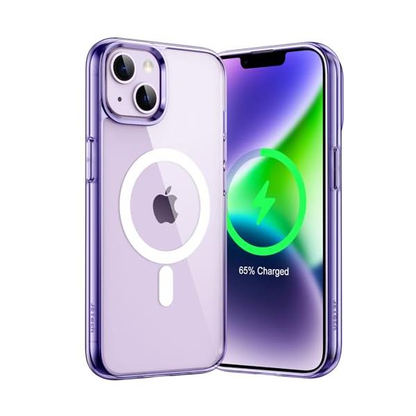 ディープパープル/-/3851P・Color:ディープパープル・[互換性] iPhone 14 Plus 6.7インチ用に特別に設計されています。38個のマグネットを内蔵し、すべてのMagSafeアクセサリーに対応できるクリアケースです。注...